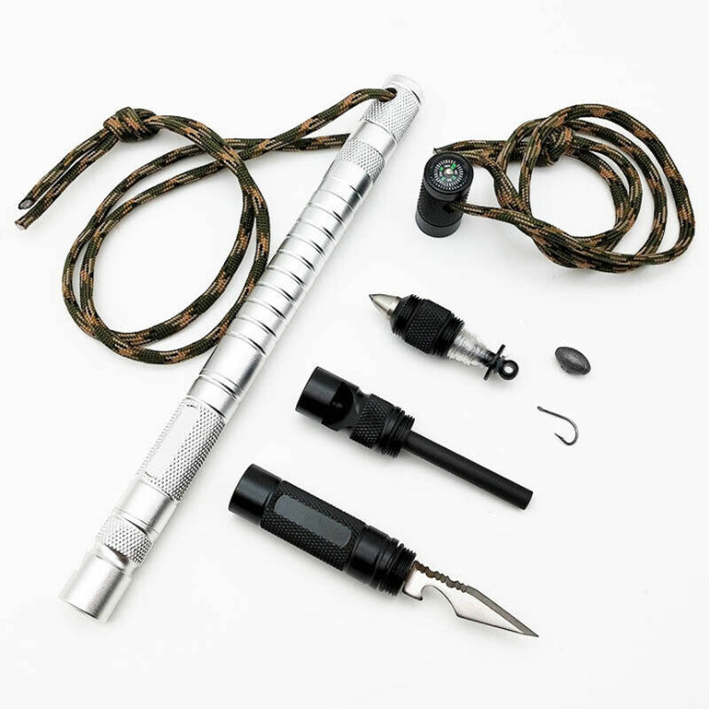 Outdoor Multi EDC Tools Lighter Bar Fishing Tackle Wilderness Survival ...