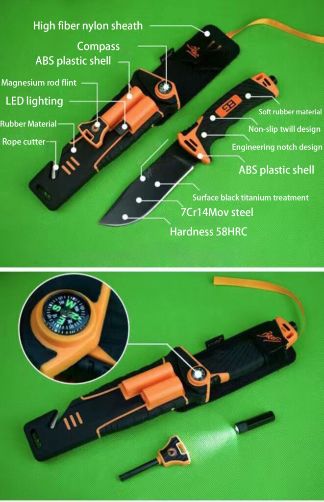 Outdoor multifunctional wilderness survival camping and mountaineering ...